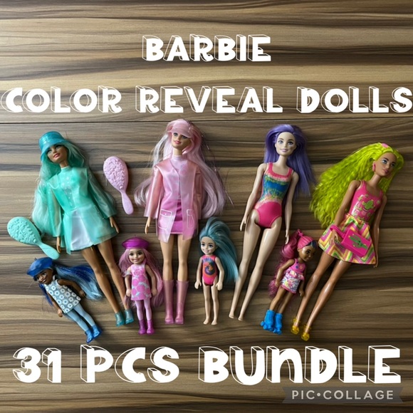 Barbie | Toys | Barbie Color Reveal Dolls Toys Girls Dolls 3 Pcs Bundle ...